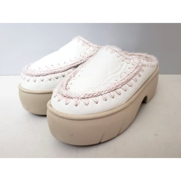 Mou | Shoes | Mou Eskimo Twist Platform Clog True White Nubuck Size 39 ...